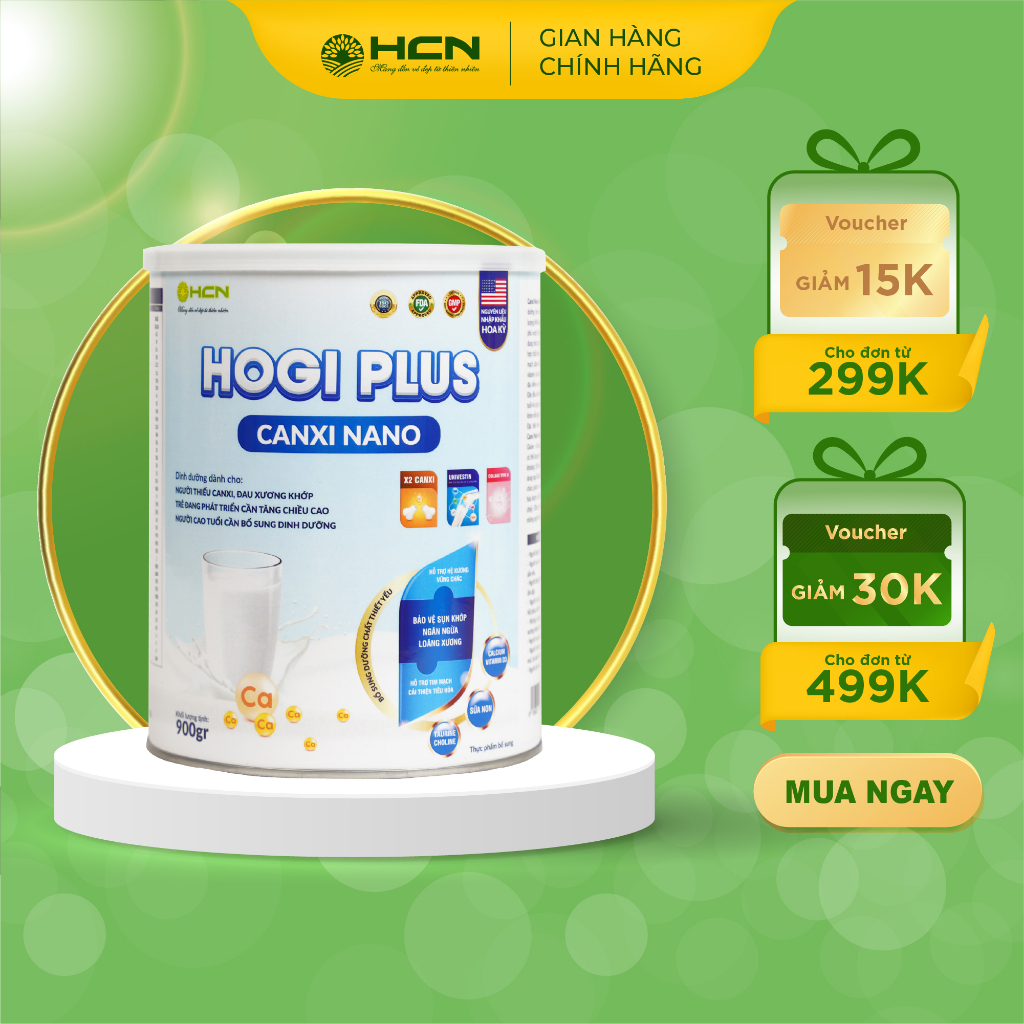 Combo 4 Hộp Sữa Bột Canxi Nano Hogi Plus Lon 900gram [sale] | Shopee ...