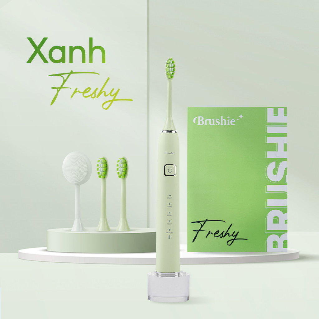 Máy tăm nước 360 độ Flossie và bàn chải điện cầm tay Brushie - Combo chăm sóc răng miệng ...