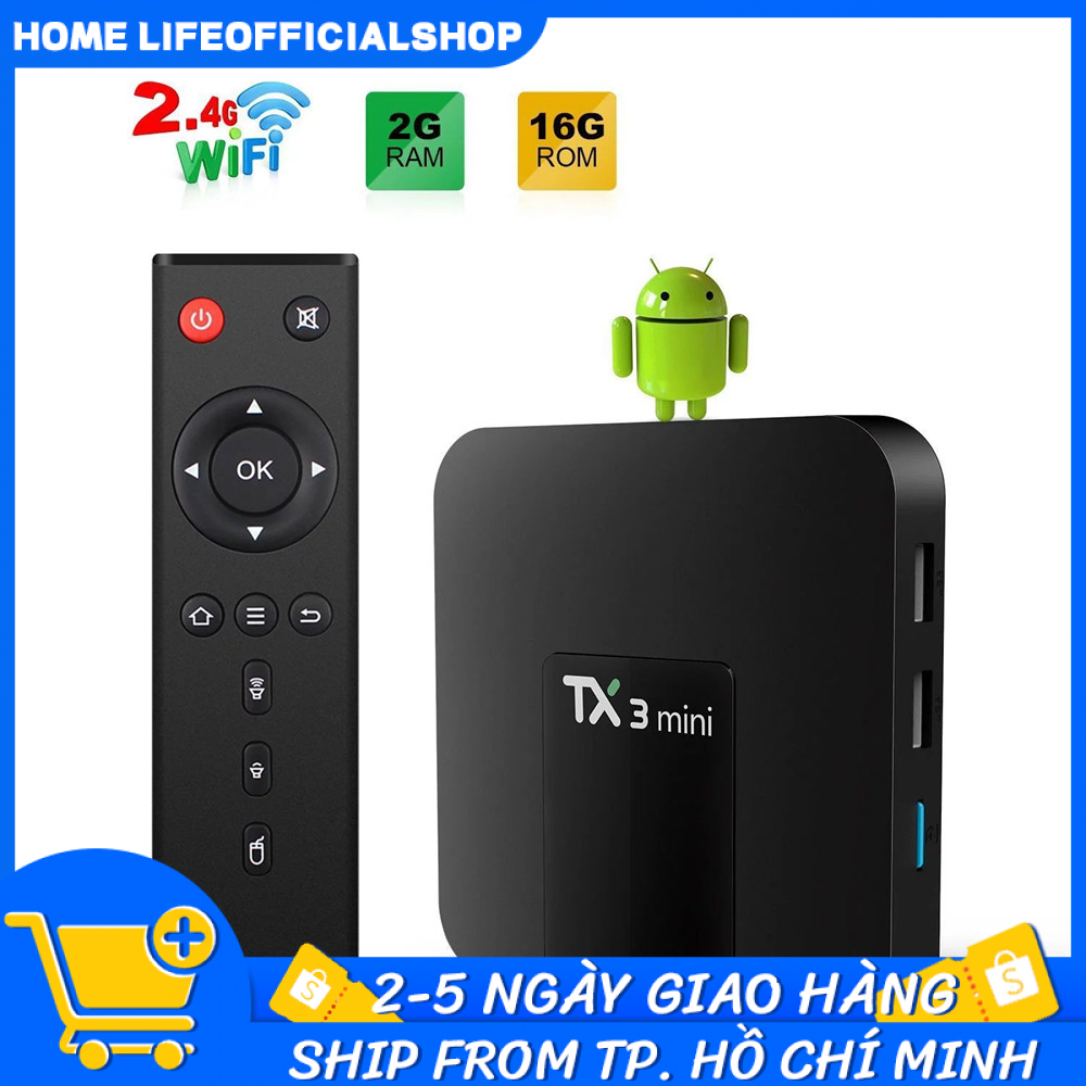 TX3 MINI 4K H.265 2G 16G 2.4G WiFi Set Top Box Media Trình nhận Android ...