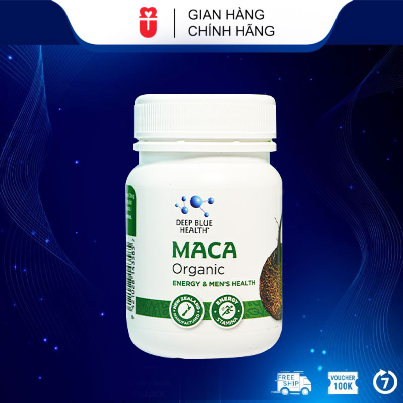 [Hỏa tốc] Viên uống tăng sinh lý từ Sâm Peru (Maca) Deep Blue Health Organic Maca 60 viên ...