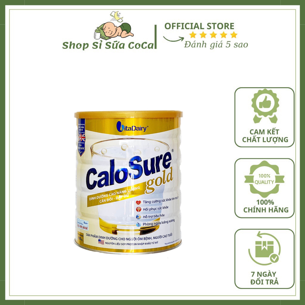 Sữa Calosure Gold (ít đường) 900gr date 2026đầy đủ mã qr tích xu ...
