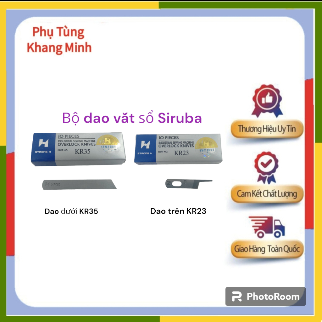 Dao trên KR23 và dao dưới KR35, bộ dao vắt sổ StrongH | Shopee Việt Nam