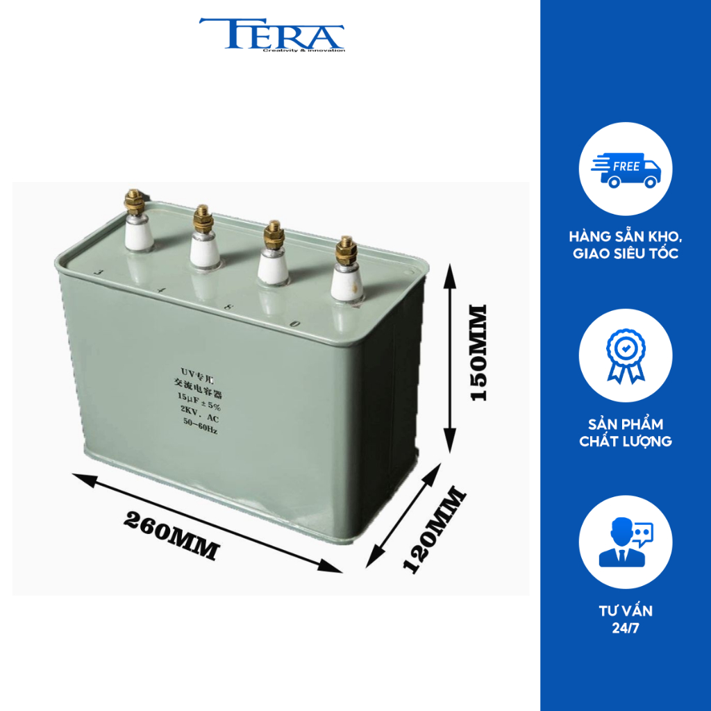 Tụ Kích Đèn UV 3000V 15UF, Tụ Điện Phân Nhôm Cho Đèn UV - BongdenUV ...