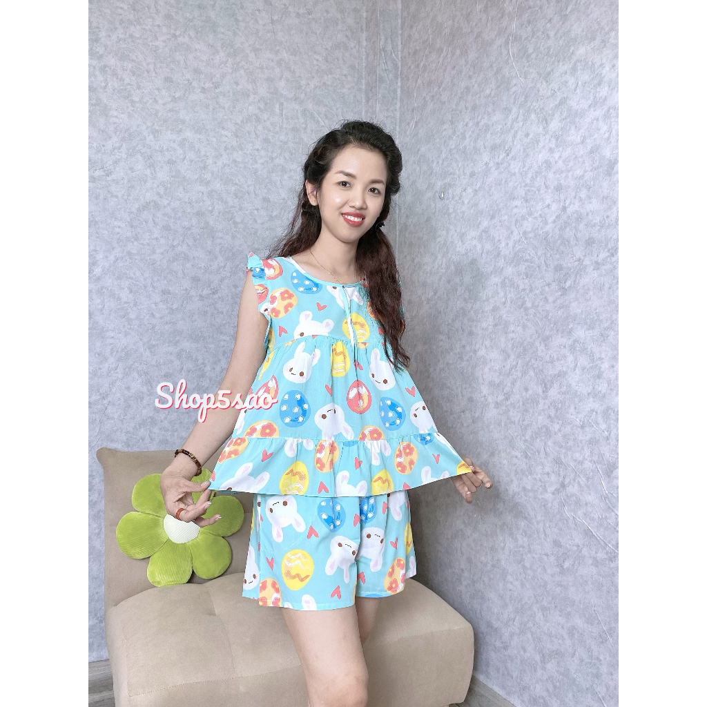 Đồ bộ tole nữ, bộ lanh mặc nhà đùi babydoll VNXK F21 Tole 2 da loại 1 SHOP5SAO (43-67kg ...