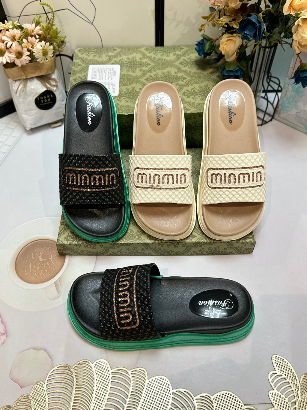 [LẺ SIZE SALE 99K] Dép Thời Trang MIu Miu LV Đior - Dép Mang Trong Nhà ...