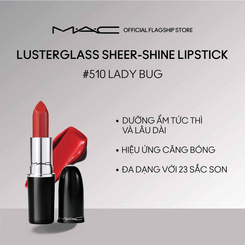💄𝗠𝗔𝗖 𝗟𝗨𝗦𝗧𝗥𝗘𝗚𝗟𝗔𝗦𝗦 𝗦𝗛𝗘𝗘𝗥 𝗦𝗛𝗜𝗡𝗘 510 LADY BUG | Shopee Việt Nam