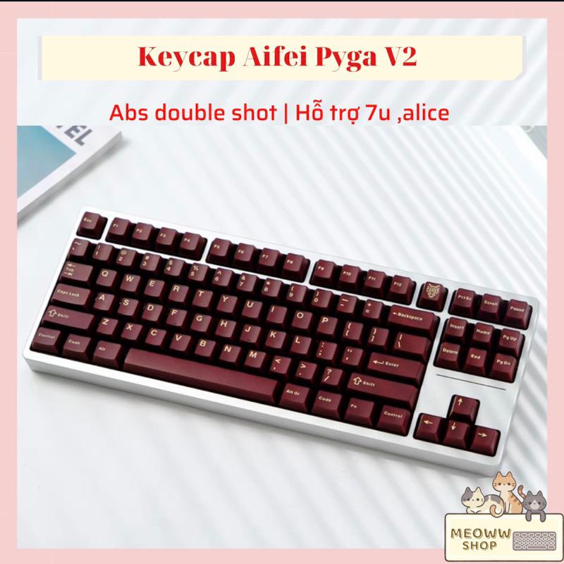 Keycap Aifei Pyga Red V2 / Vior V1 cho bàn phím cơ giá rẻ.Bản mới có ...