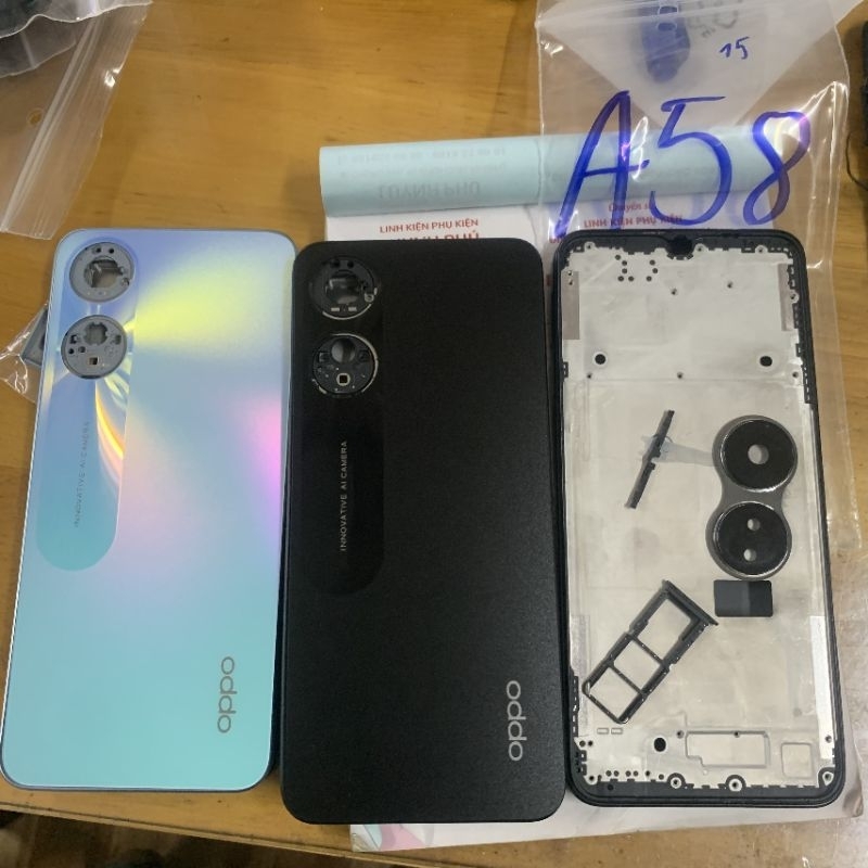 Vỏ oppo A58 5G (lổ cam giọt nước màn hình 6.56 inch)có khay sim ...