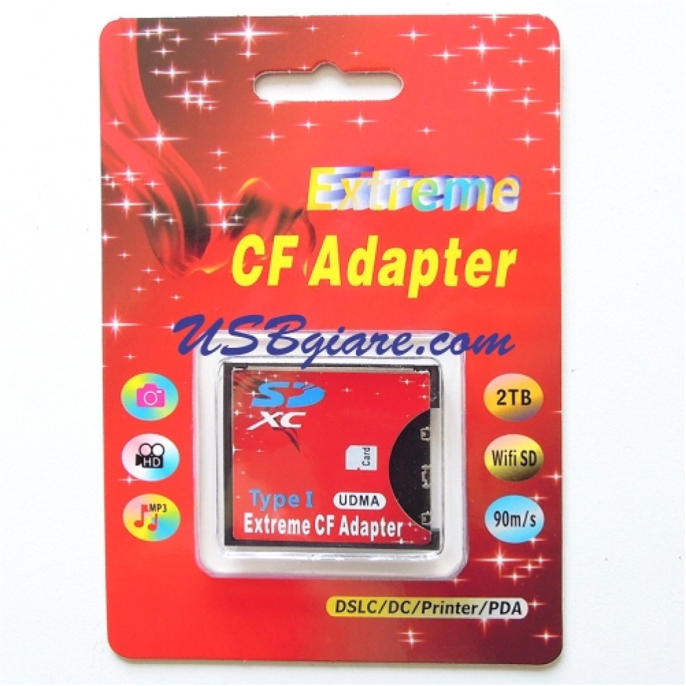 Adapter áo thẻ nhớ SD / Micro SD sang CF - Type I thin card CF to SD adapter, micro SD to CF ...