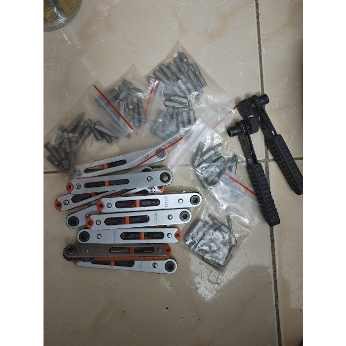 Tay vặn tự động đầu 1/4 hex Vessel và mũi vít nhiều đầu Wiha đủ dùng ...