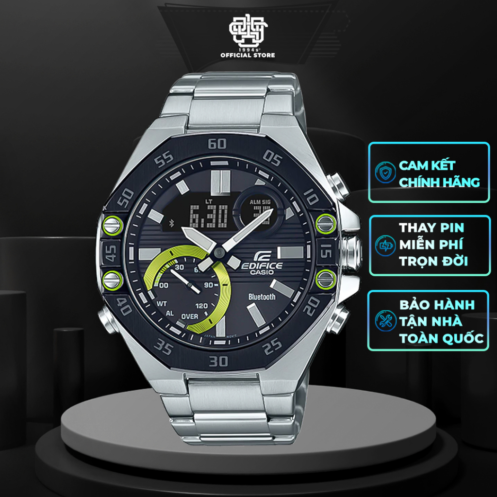 Đồng hồ nam Casio Edifice ECB-10DB-1A dây thép chính hãng | Shopee Việt Nam