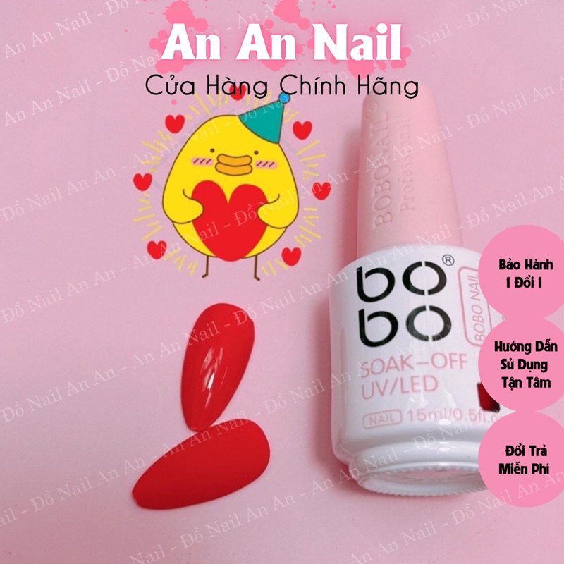 Sơn gel đỏ Bobo lên màu cực chuẩn (15ml) | Shopee Việt Nam