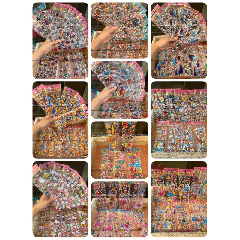 1 bảng Sticker dán nhiều nhân vật chống nước,mẫu mã đa dạng (21 mẫu ...