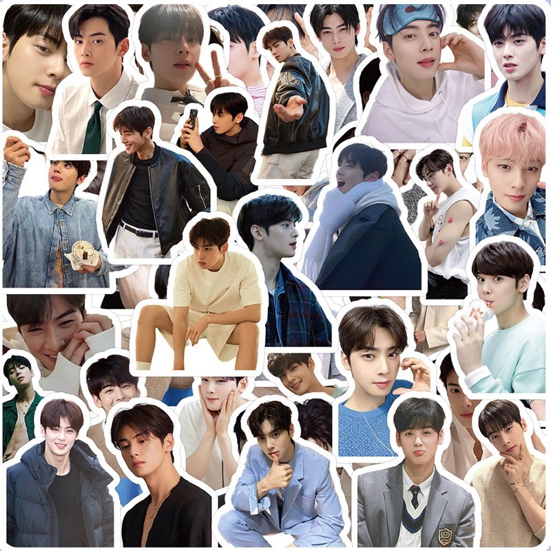 Combo 60 stickers Cha Eun Woo | Shopee Việt Nam