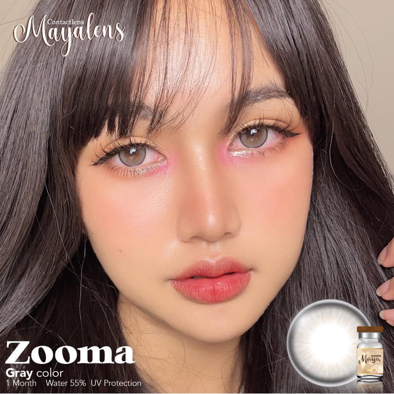 Mẫu Lens Zooma xám giãn tròng( kèm khay đựng lens ) | Shopee Việt Nam