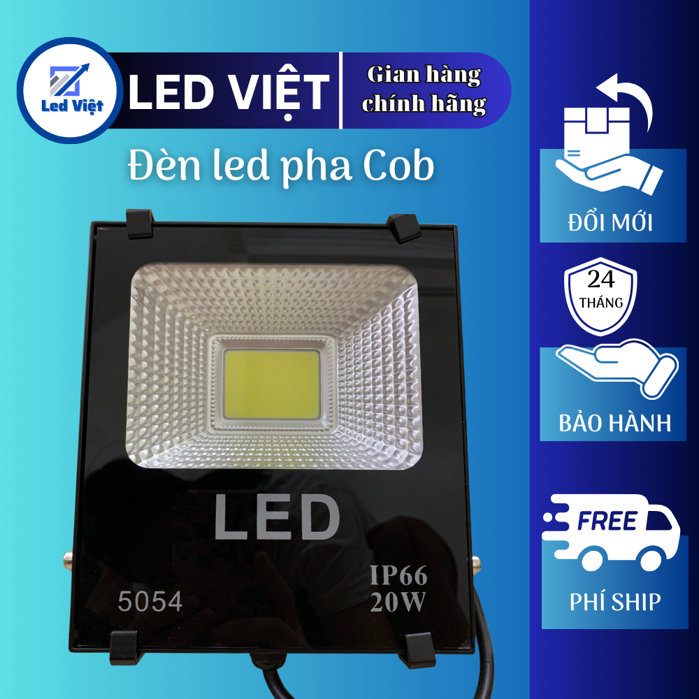 Đèn led pha COB 5054 IP66, đèn led pha ngoài trời, đèn led chống bụi ...