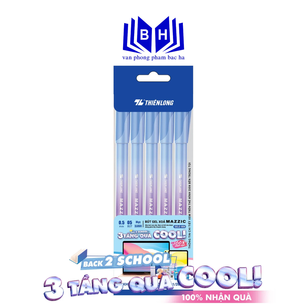 Bút gel xóa được Mazzic GELE006 ngòi 0.5mm hàng chính hãng Thiên Long ...