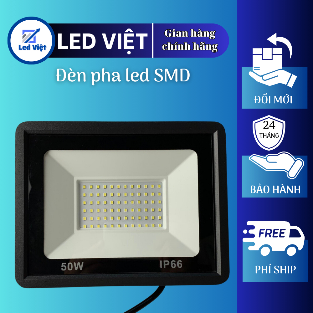 Đèn pha led vuông SMD IP 66 công suất 30w, 50w, 100w, 150w, 200w ánh ...