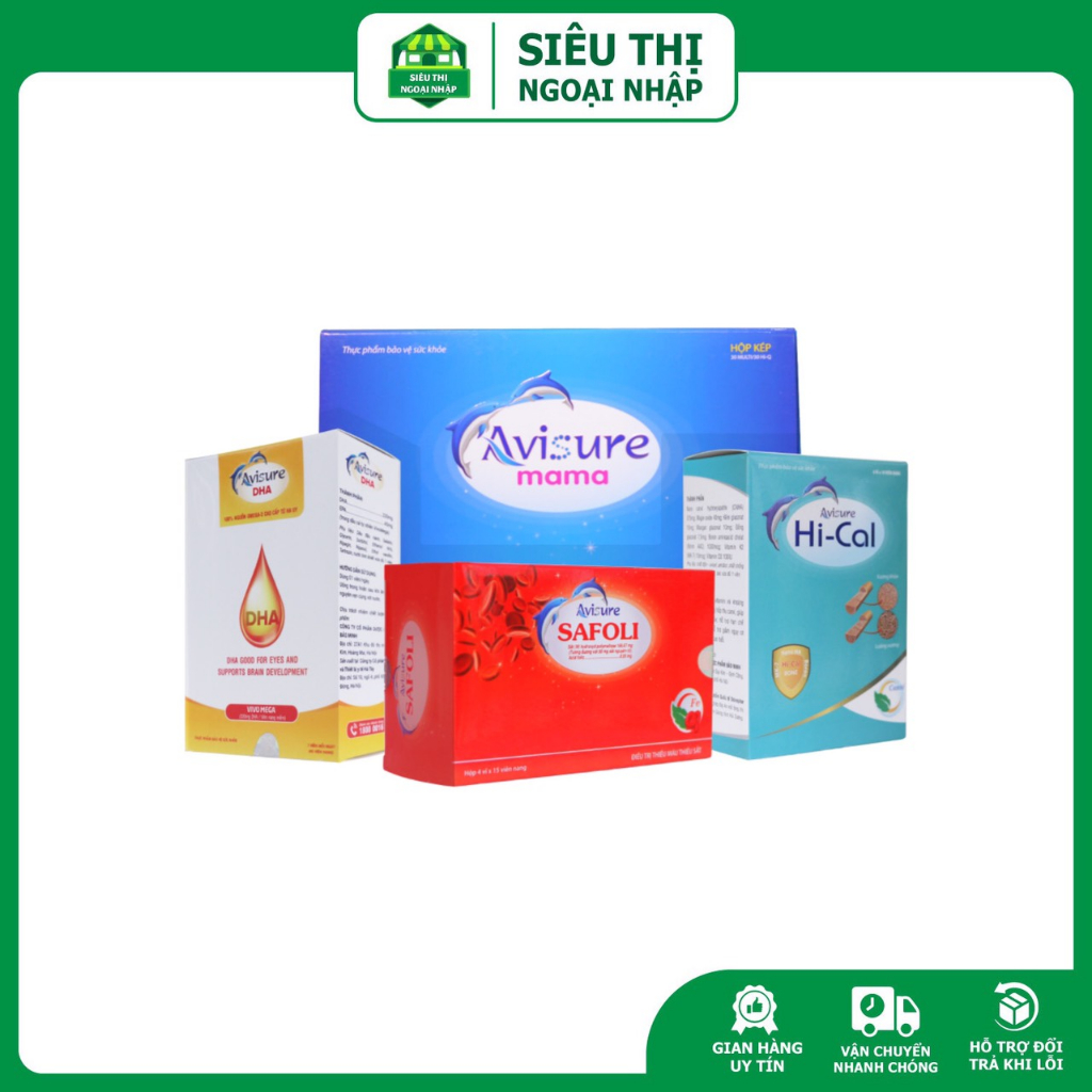 Bộ sản phẩm Avisure cho mẹ bầu Avisure mama + Avisure Dha + Avisure ...