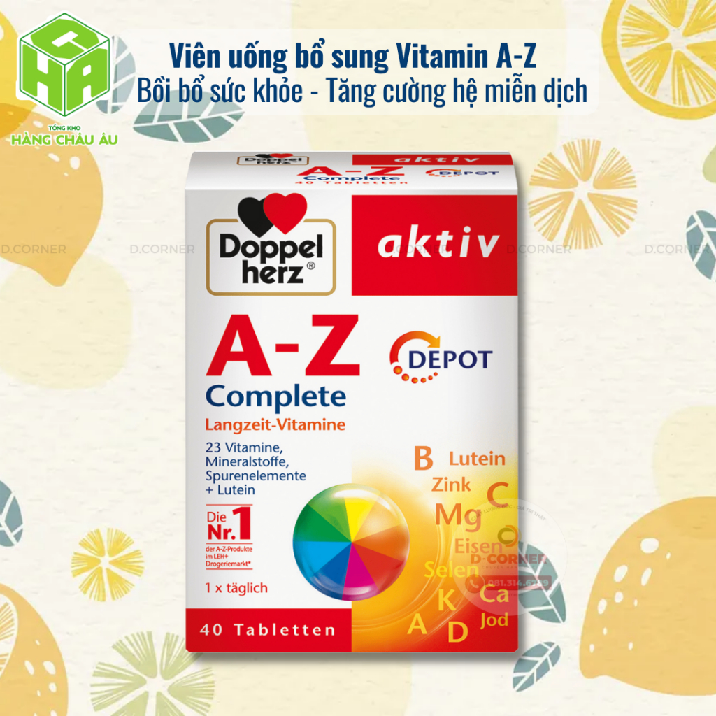 Viên Vitamin tổng hợp Doppel tăng cường sức khỏe đề kháng Aktiv A-Z ...