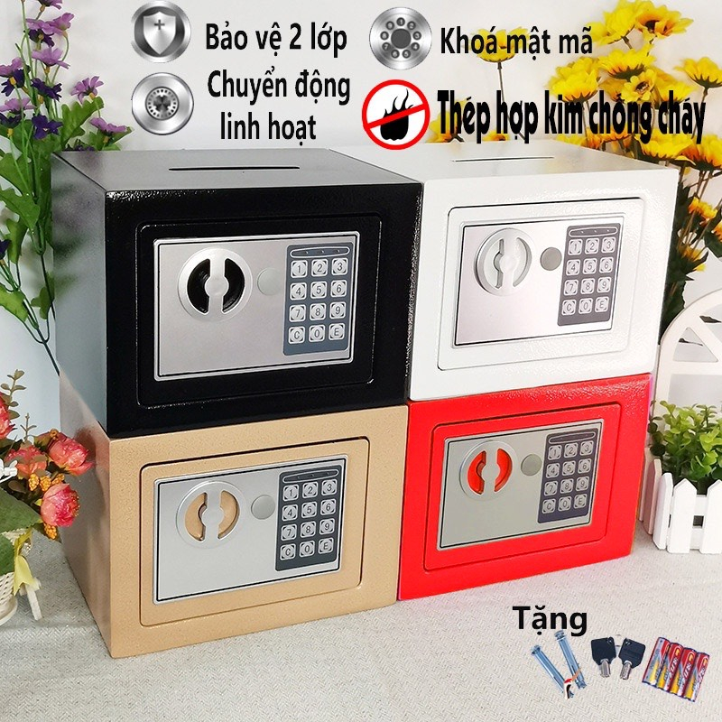 ~Két sắt mini cho bé, có Khe toàn bảo mật khóa điện tử chống trộm có ...