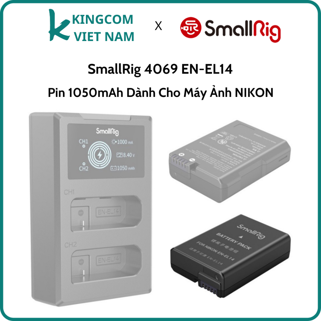 SmallRig 4069 EN-EL14 - Pin 1050mAh Dành Cho Máy Ảnh NIKON - Hàng Chính ...