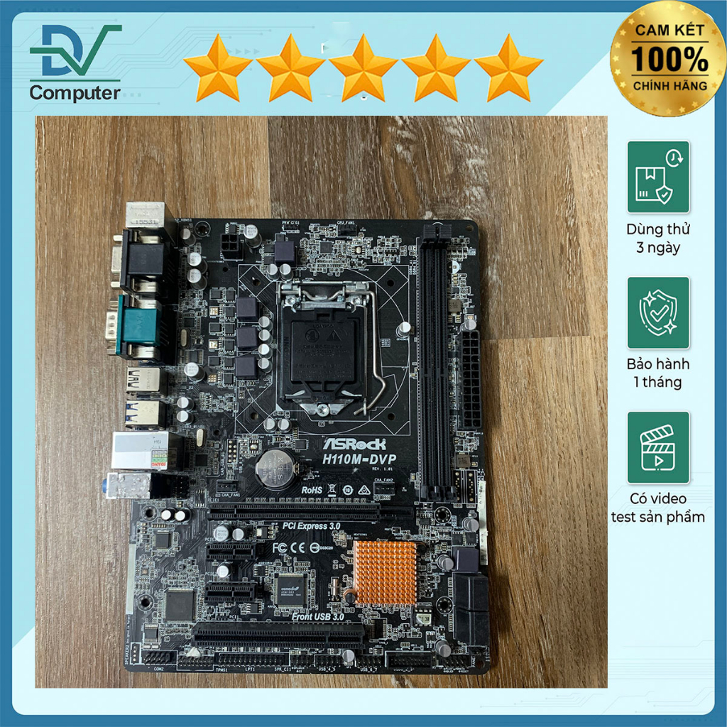 H110 M-DVP DVI VGA ASRock đẹp BH 1 tháng | Shopee Việt Nam