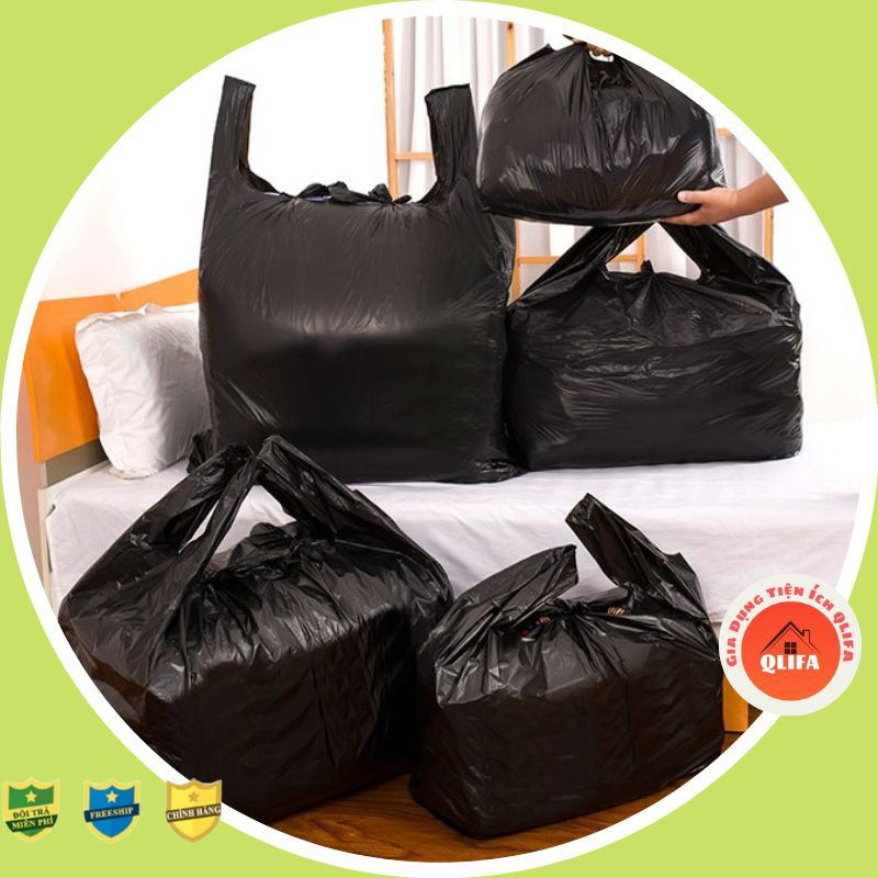 Túi rác đen có quai dẻo,dai không hôi dùng cho nhiều kích cỡ thùng rác ...