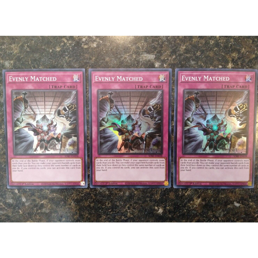 Thẻ bài YUGIOH - Evenly Matched - SDBT-EN038 - Super Rare 1st Edition ...