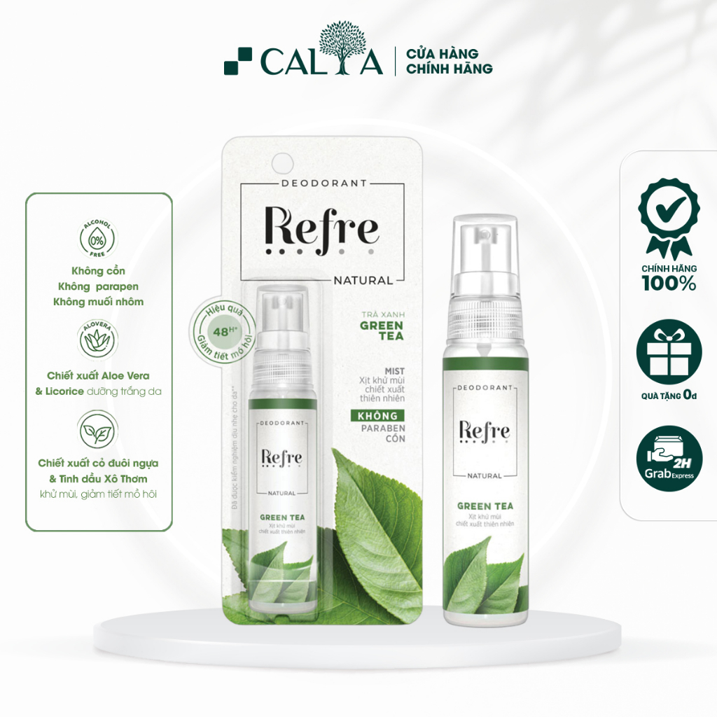 Xịt Khử Mùi Refre Dưỡng Trắng, Khô Thoáng Hương Tự Nhiên Và Hương Nước ...