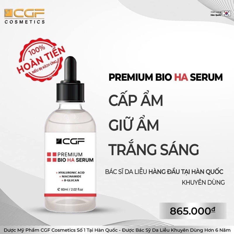 Serum Premium Bio HA CGF - Tinh Chất Dưỡng Da Phục Hồi, Cấp Ẩm Cho Da ...