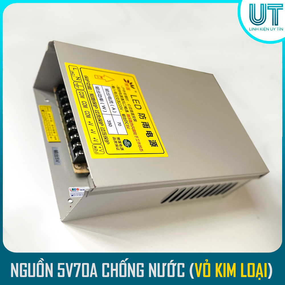 Nguồn tổ ong 5V 70A 350W chống nước tuyệt đối - Nguồn ngoài trời vỏ kim loại cực bền bỉ (Công ...