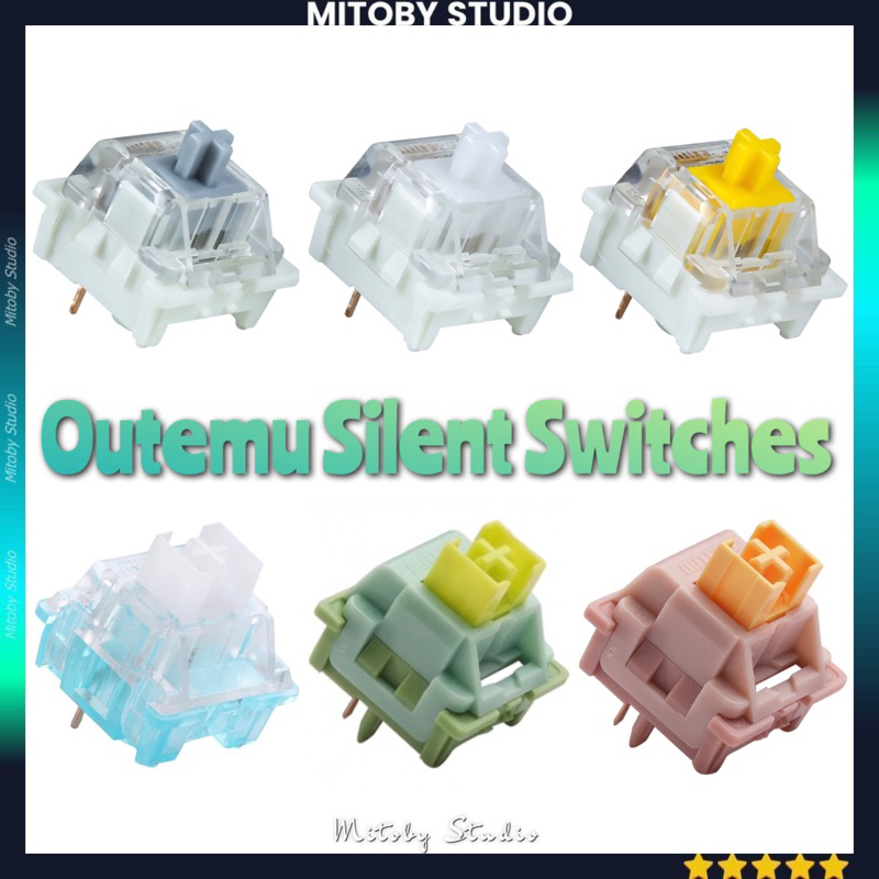 Công tắc OUTEMU SILENT Lemon Peach v2 linear switch bàn phím Outemu silent White Yellow Ocean ...