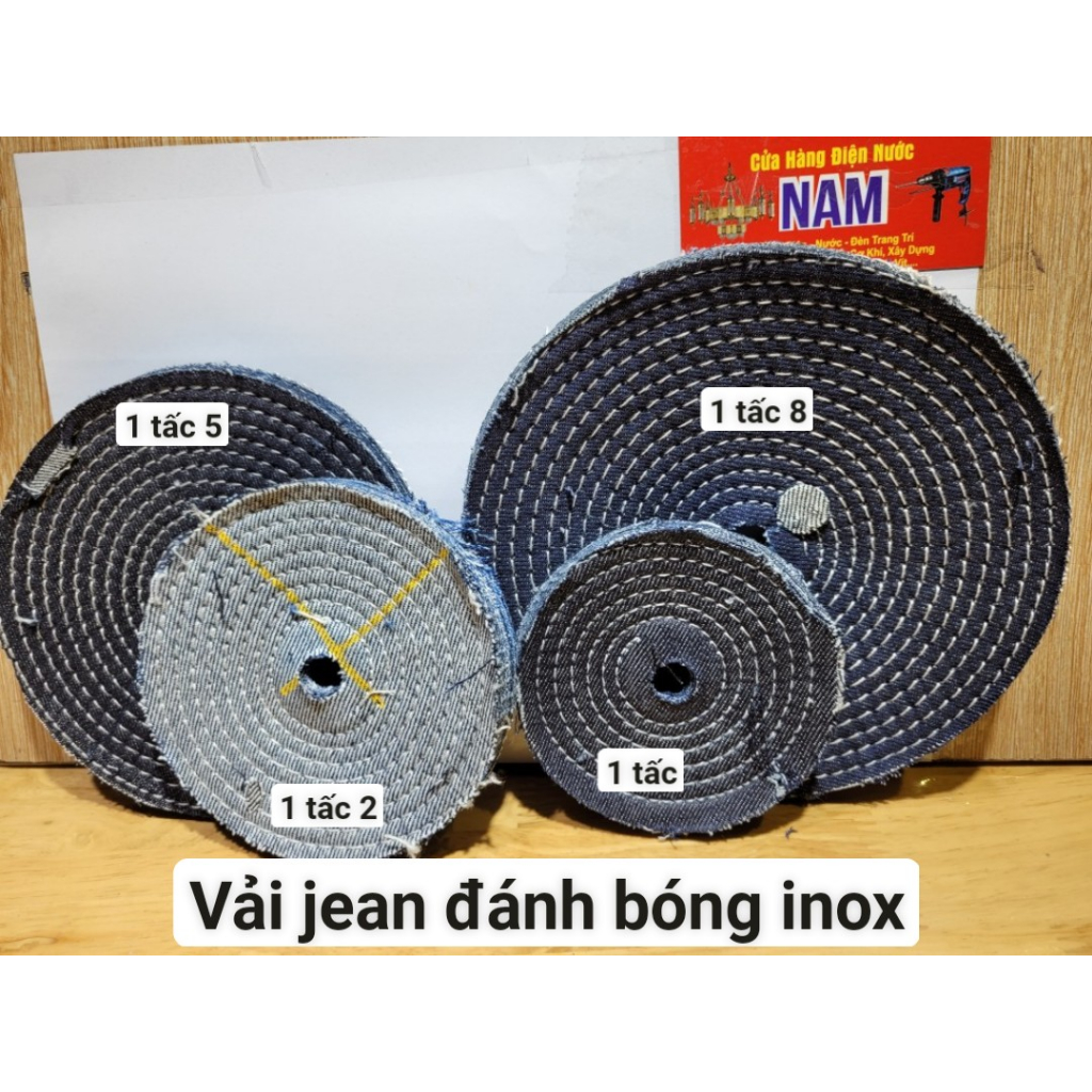 Bánh vải jean đánh bóng inox, đánh bóng lưu đồng, đủ size các loại, nỉ ...