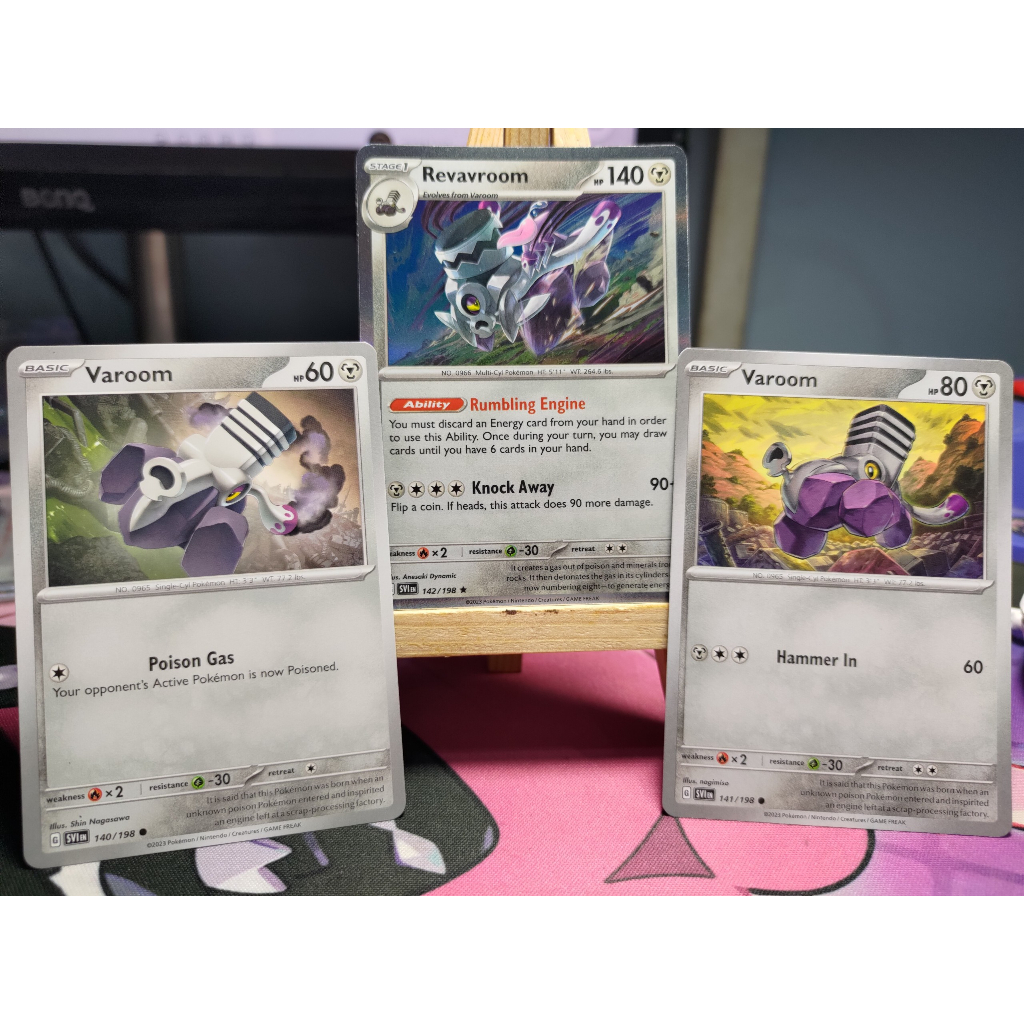 [KW2 Pokemon] [EN] Combo 3 Thẻ Pokemon 2 Cấp tiến hóa của Revavroom - 1 ...
