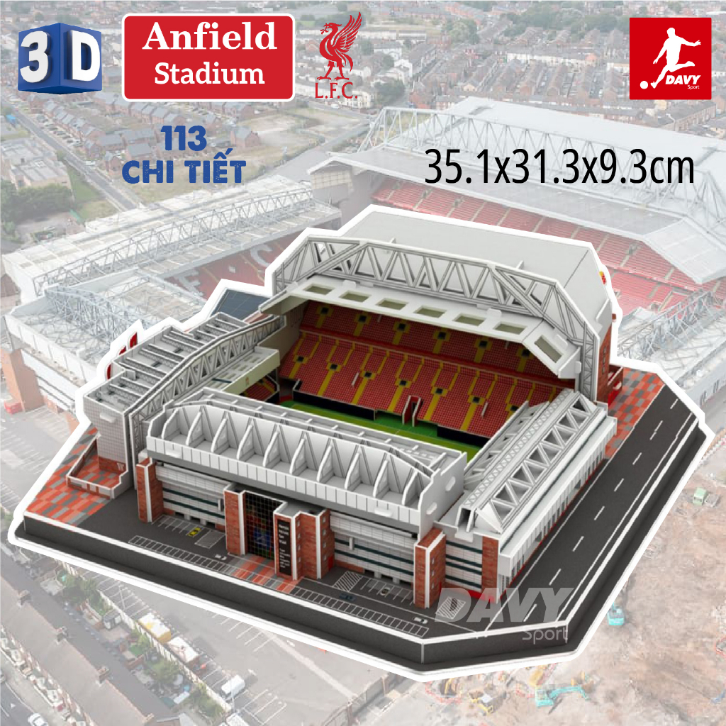 Mô hình lắp ráp 3D sân vận động Anfield Liverpool | Shopee Việt Nam
