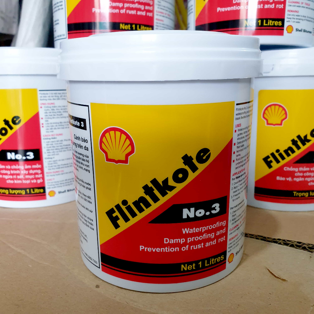 Sơn chống thấm đàn hồi gốc Bitum Flintkote No.3 dùng cho nền nhà, bể cá ...