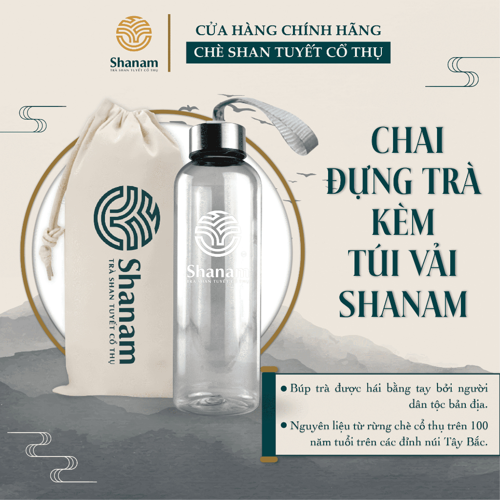 Bình Nước Thủy Tinh Nắp Nhôm Đựng Trà Kèm Túi Vải Thiết Kế Dung Tích ...