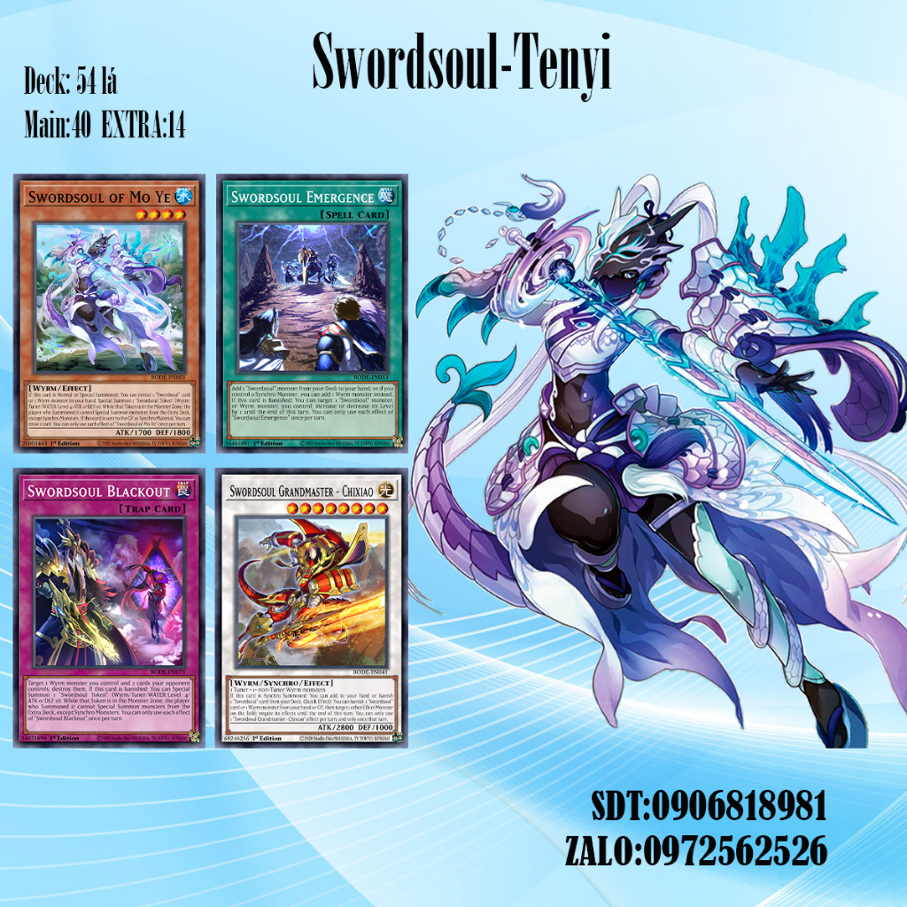 [TIẾNG VIỆT] Bài YuGiOh - Bộ 54 lá bài Swordsoul Tenyi - Swordsoul ...