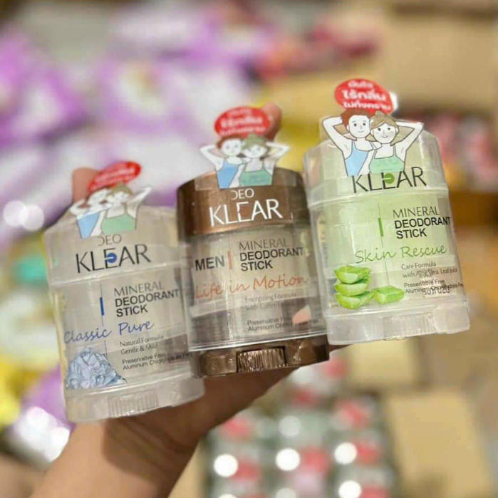 Lăn Khử Mùi Đá Khoáng Deo Klear Thái Lan 70g | Shopee Việt Nam