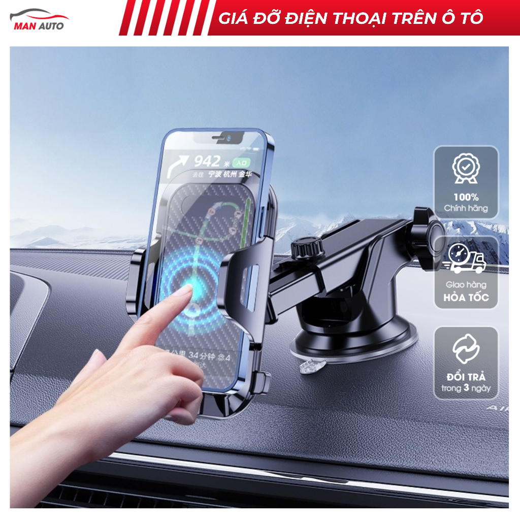 Giá đỡ điện thoại trên ô tô, kẹp điện thoại gắn taplo và cửa gió điều ...