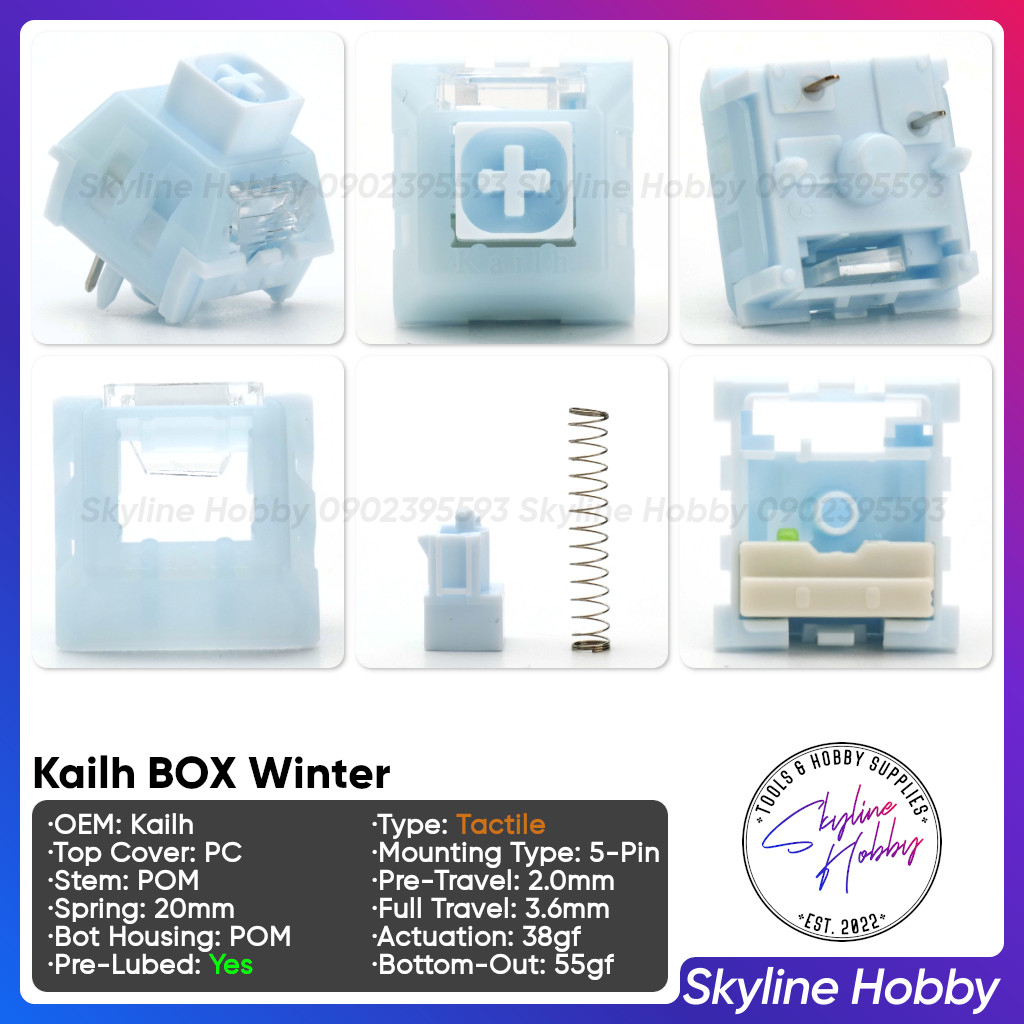 Switch bàn phím cơ Kailh BOX - White V2, Brown V2, Jade, Navy, Summer, Winter Switch | Shopee ...