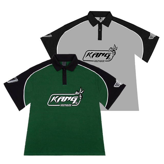 KANG - Southside Squad Polo Shirt Áo Polo KANG form rộng thêu nổi ...