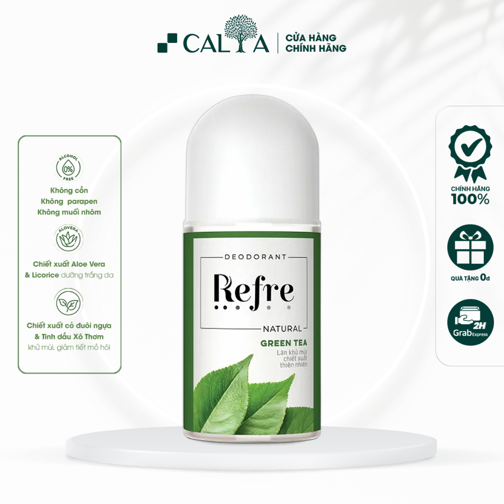 Lăn Khử Mùi Refre Hương Trà Xanh, Dưỡng Trắng, Hương Tự Nhiên - Refre ...