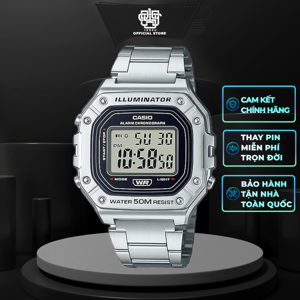 Đồng Hồ Nam Casio W-218HD-1A Hàng Chính Hãng 1994s WATCH | Shopee Việt Nam