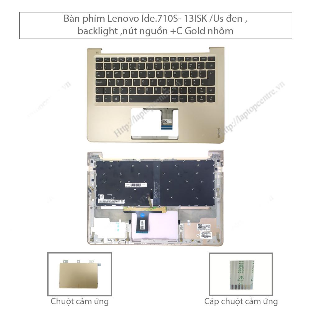 Bàn phím Lenovo IdeaPad 710S Plus - 13ISK AM10K000B20 US Phím đen Chữ ...