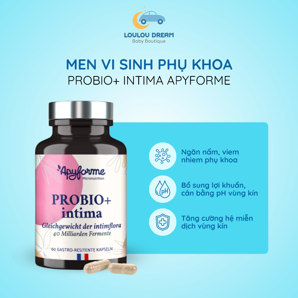 Men vi sinh phụ khoa Probio+ Intima Apyforme Pháp bổ sung lợi khuẩn ...