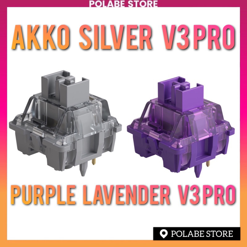 AKKO Purple Lavender Silver V3 Pro linear tactile switch bàn phím cơ ...