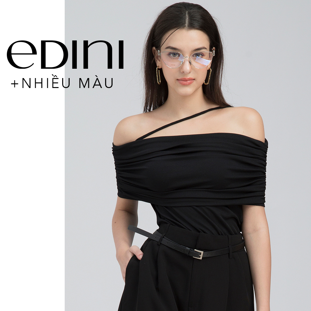 Áo Thun Gân Dáng Ôm Trễ Vai Thanh Lịch - EDINI - A1455 | Shopee Việt Nam