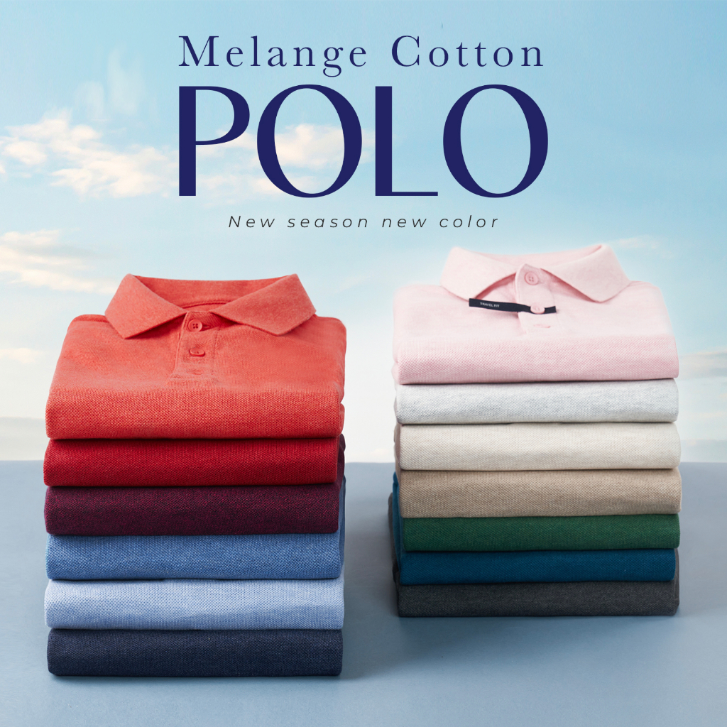 Premium Polo - Áo Polo Nam Melange Cotton co giãn thấm hút tốt 13 màu ...